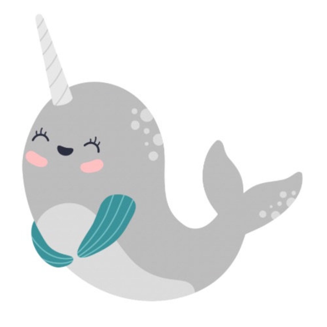 Cute Narwhals Clip Art PNG PDF SVG Downloadable Digital - Etsy