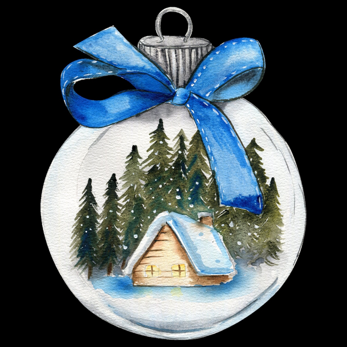 Blue Christmas Clipart Christmas Png Clipart Bundle - Etsy