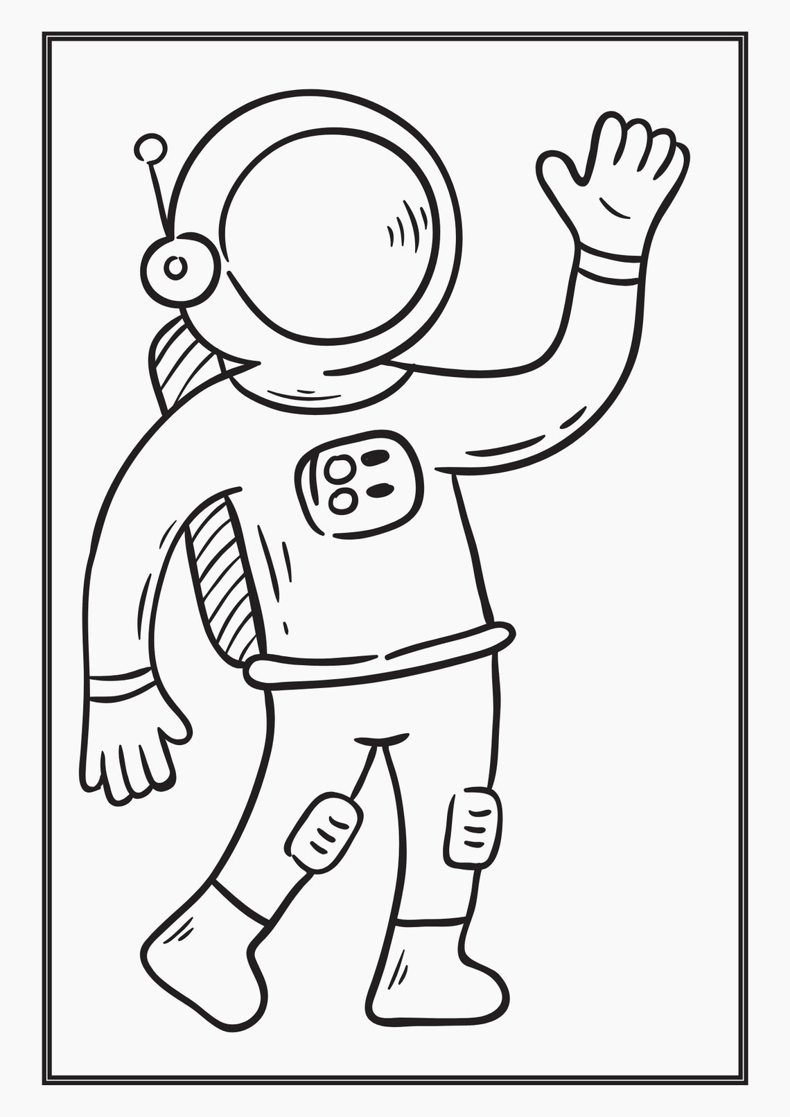 Space Colouring Book Printable, Colouring in Outer Space, Spaceman ...
