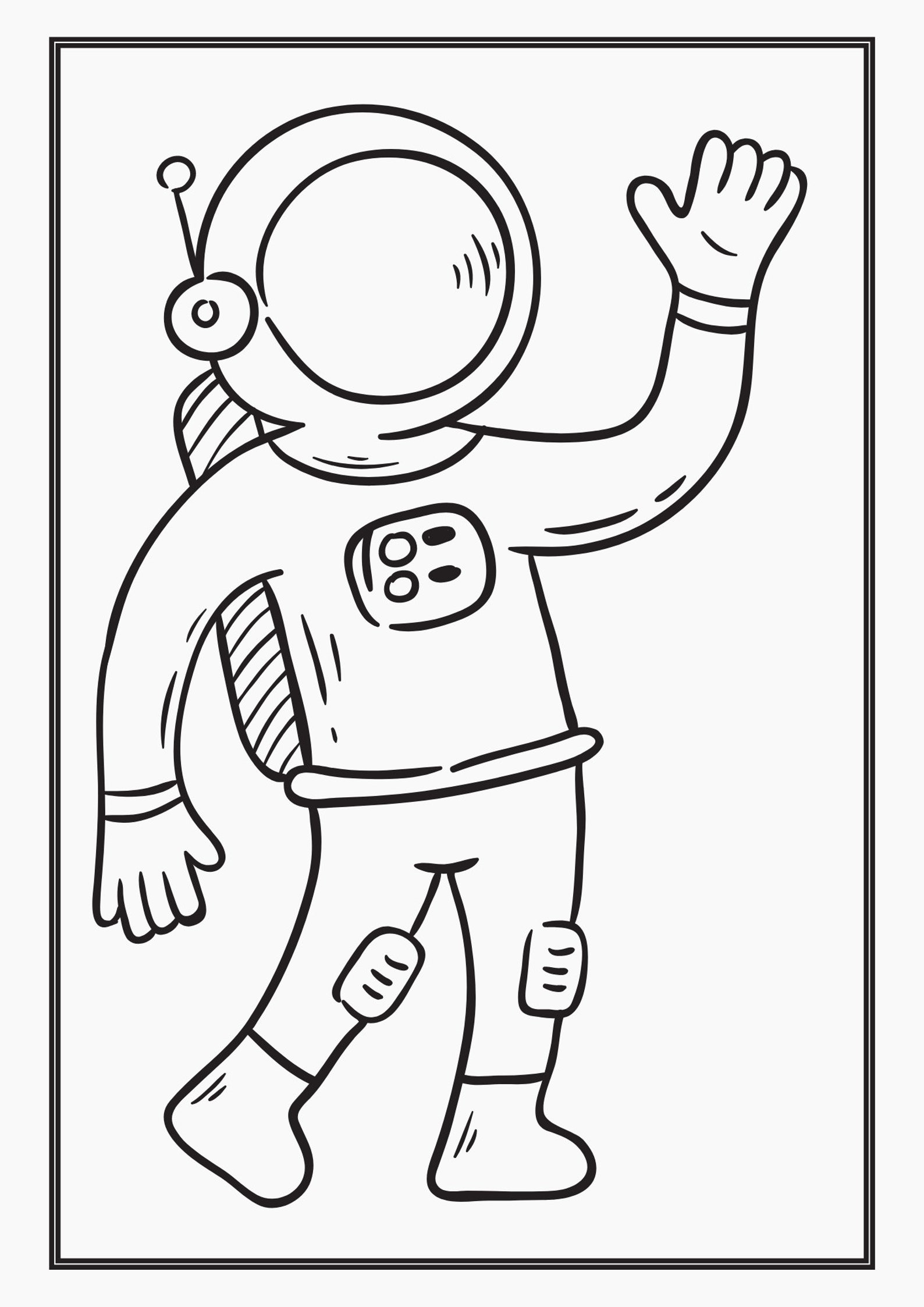 Space Colouring Book Printable, Colouring in Outer Space, Spaceman ...