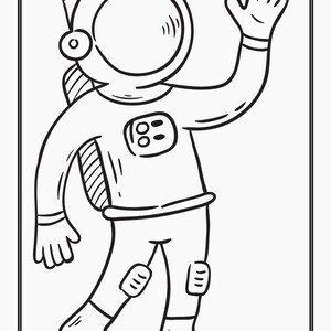 Space Colouring Book Printable, Colouring in Outer Space, Spaceman ...