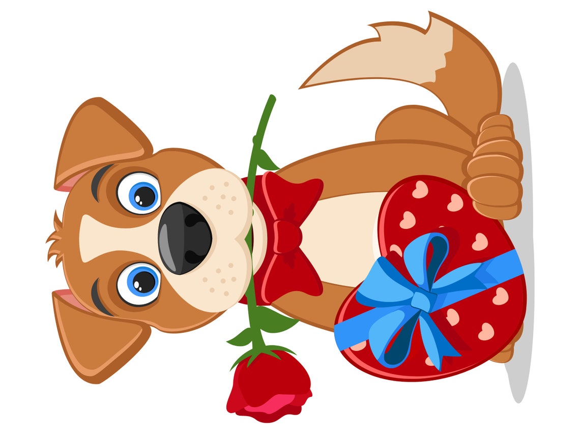 22 Valentines Day Dog Clip Art Svg Png Dog Lovers Dog - Etsy
