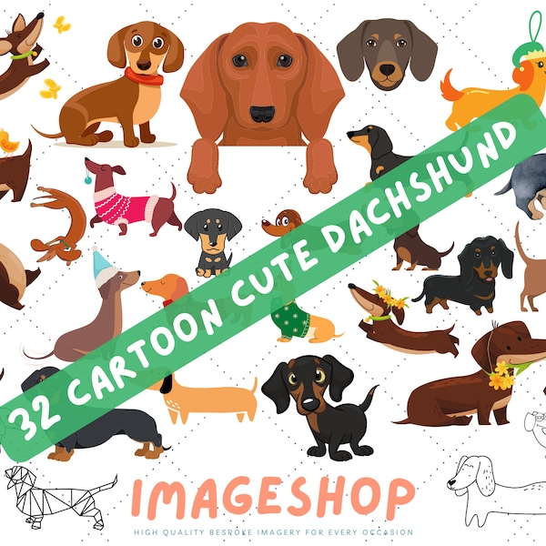Dachshund Clip Art - Etsy