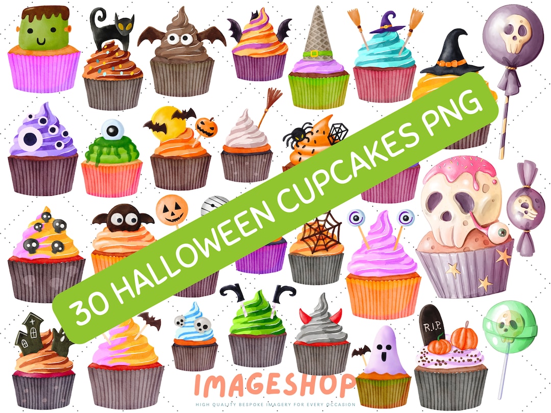 30 Halloween Cupcakes PNG | Halloween Png | Fun Halloween | Halloween ...