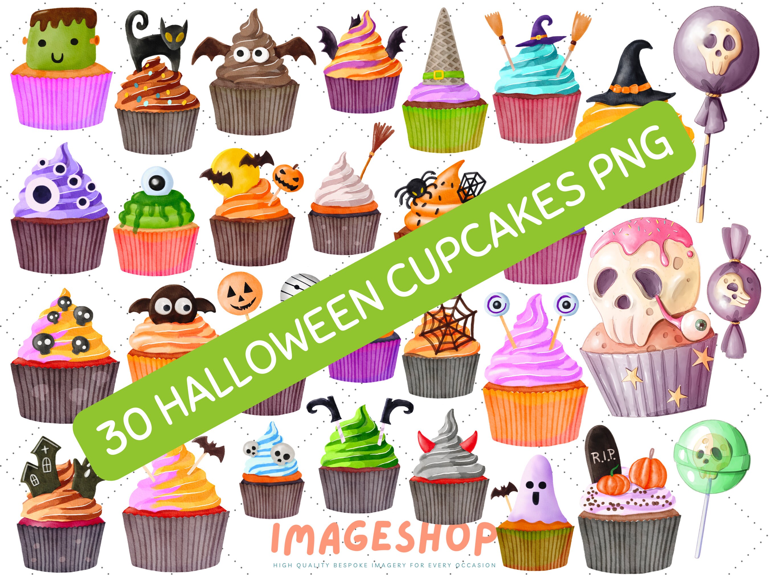 30 Halloween Cupcakes PNG Halloween Png Fun Halloween - Etsy