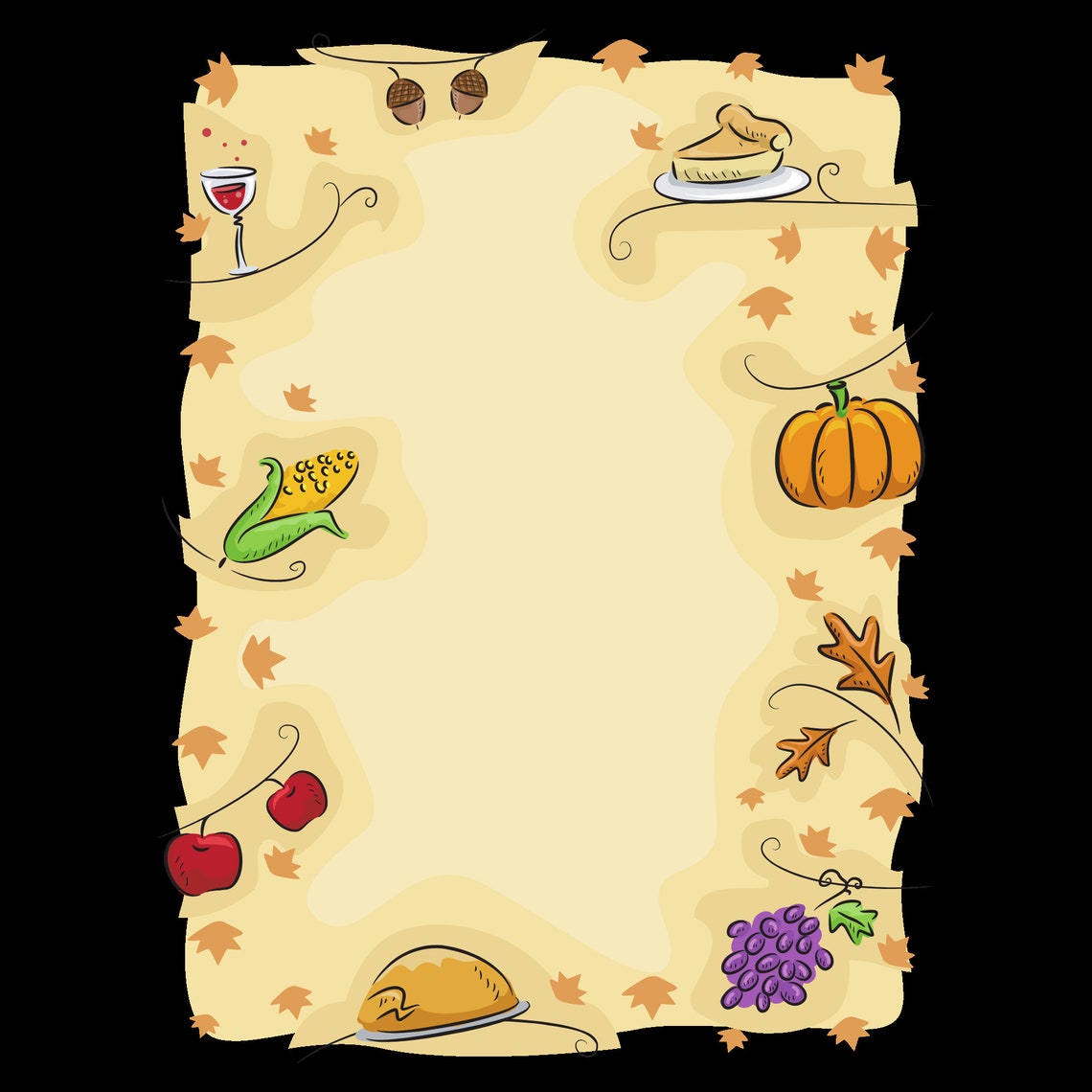 36 Thanksgiving Borders Boxes and Ephemera Png Clipart Png Thanksgiving ...