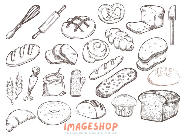 Baking SVG Clipart, Vector Bakery Clipart, Kitchen Tools, Baking ...