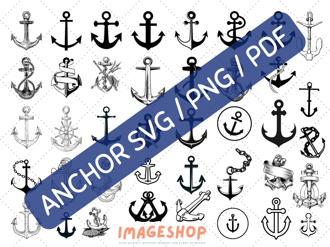 40 Anchor Svg / Png / Pdf, Anchor Clip Art, Downloadable Digital Images ...