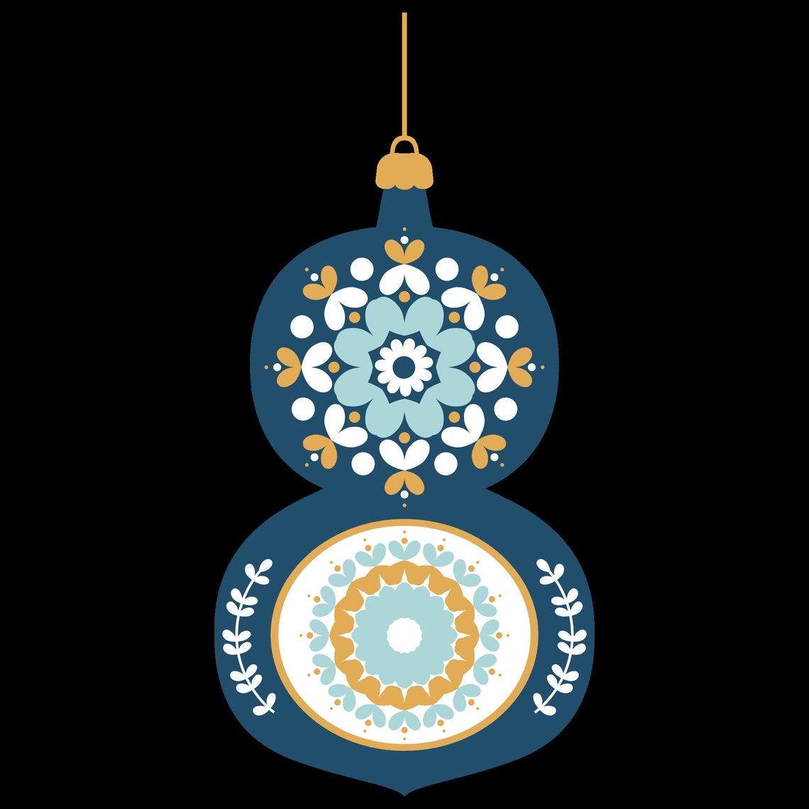 Blue Christmas Clipart Christmas Png Clipart Bundle - Etsy