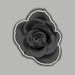 Matte Black Rose Vinyl Sticker - Etsy