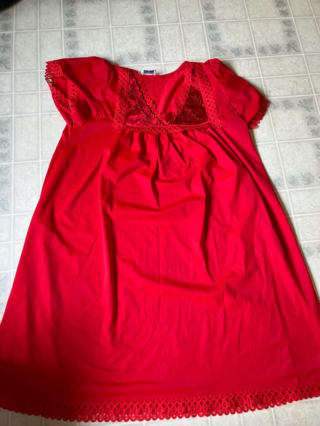 Vintage Kelly Reed Robe and Gown Matching Set Lipstick Red Made in USA ...