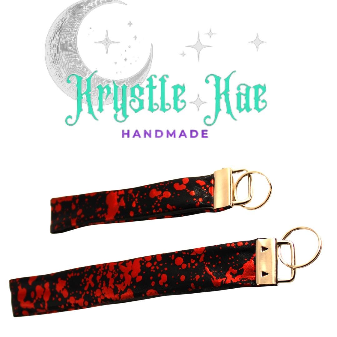 Gothic Blood Splatter Key Fob Wristlet - Etsy