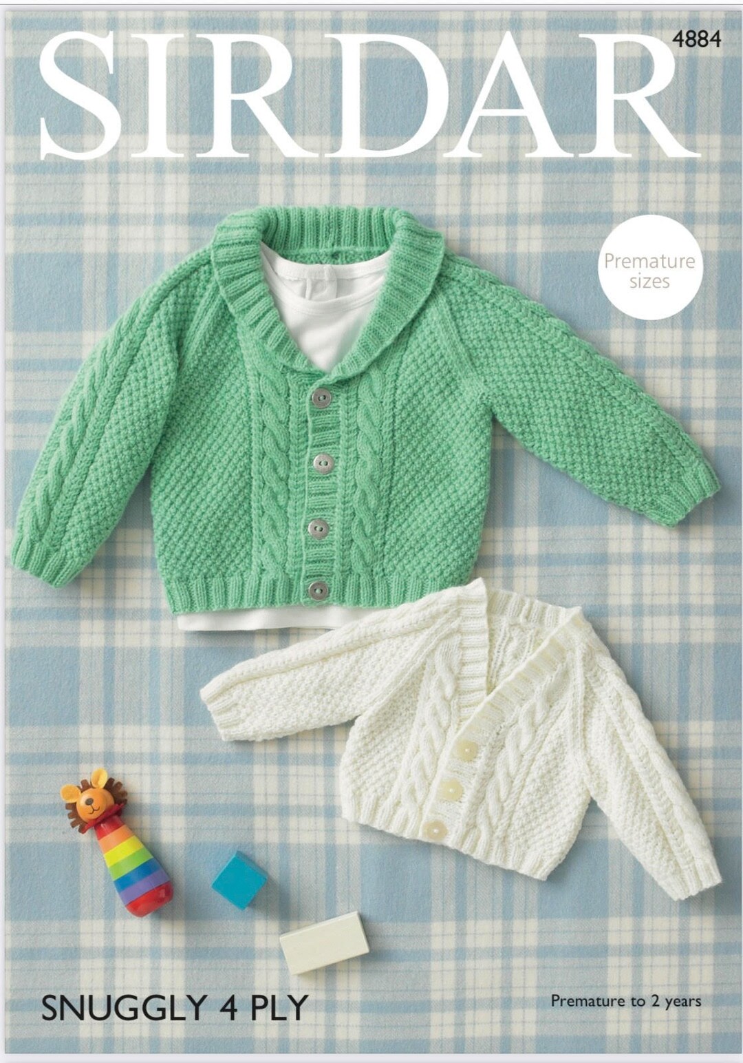 Sirdar 4884, Baby 4ply Knitting Pattern, Baby 4ply Cardigan, Premature ...
