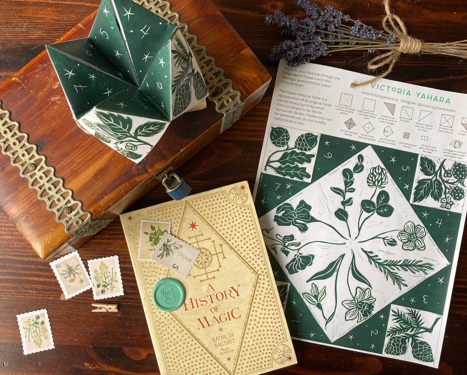 Paper Fortune Teller Language of Flowers Wedding Favors, Garden Party ...