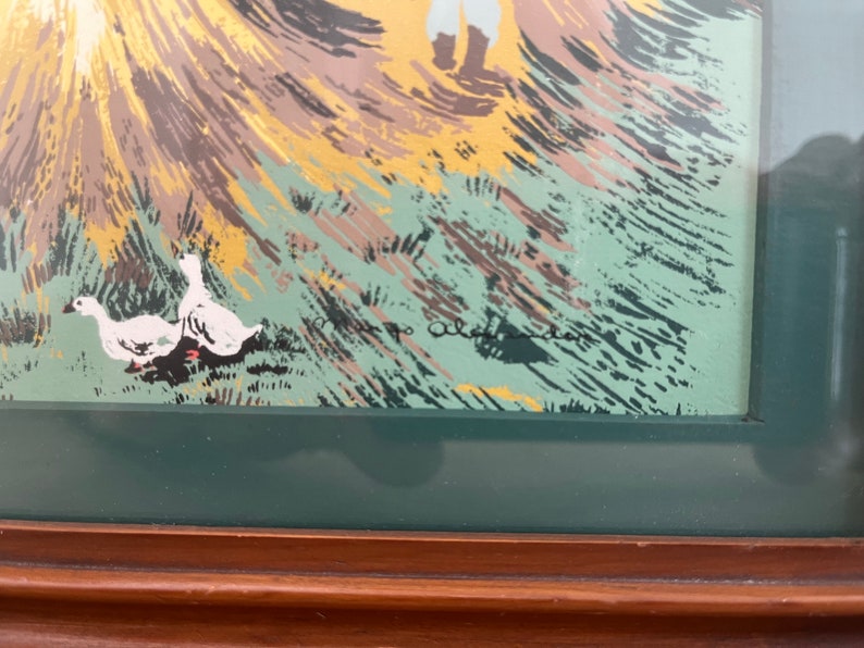 Vintage Margo Alexander Silk Screen Prints Gallery Label Framed - Etsy