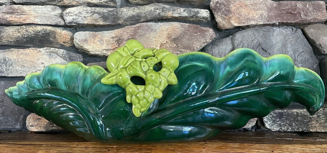Vintage Royal Haeger Pottery Grape Console Bowl - Etsy