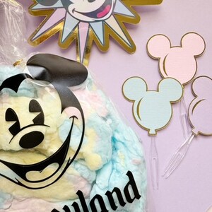 Custom Magical Mouse Birthday Disneyland Theme Cotton Candy Party ...