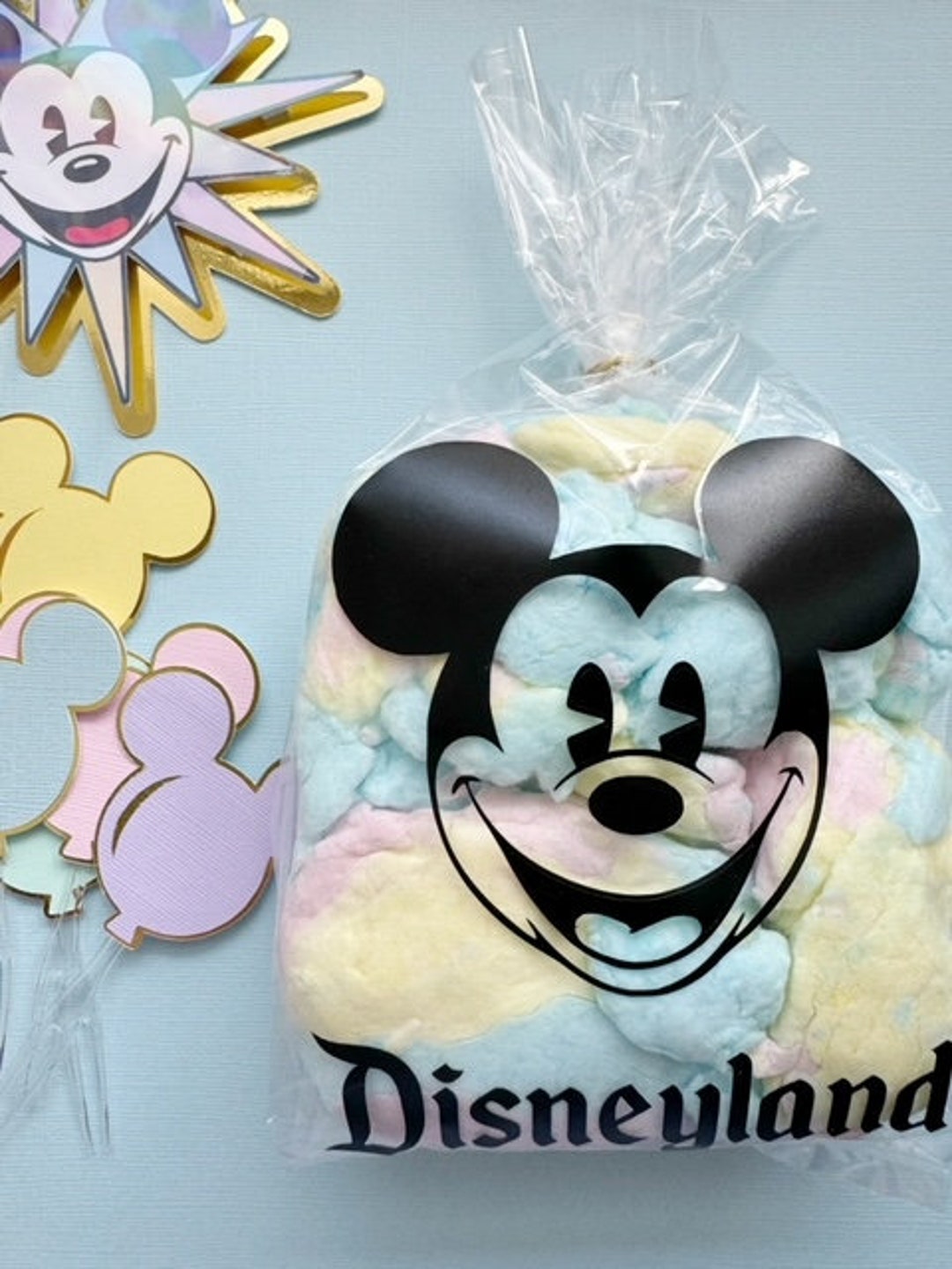 Custom Magical Mouse Birthday Disneyland Theme Cotton Candy Party ...