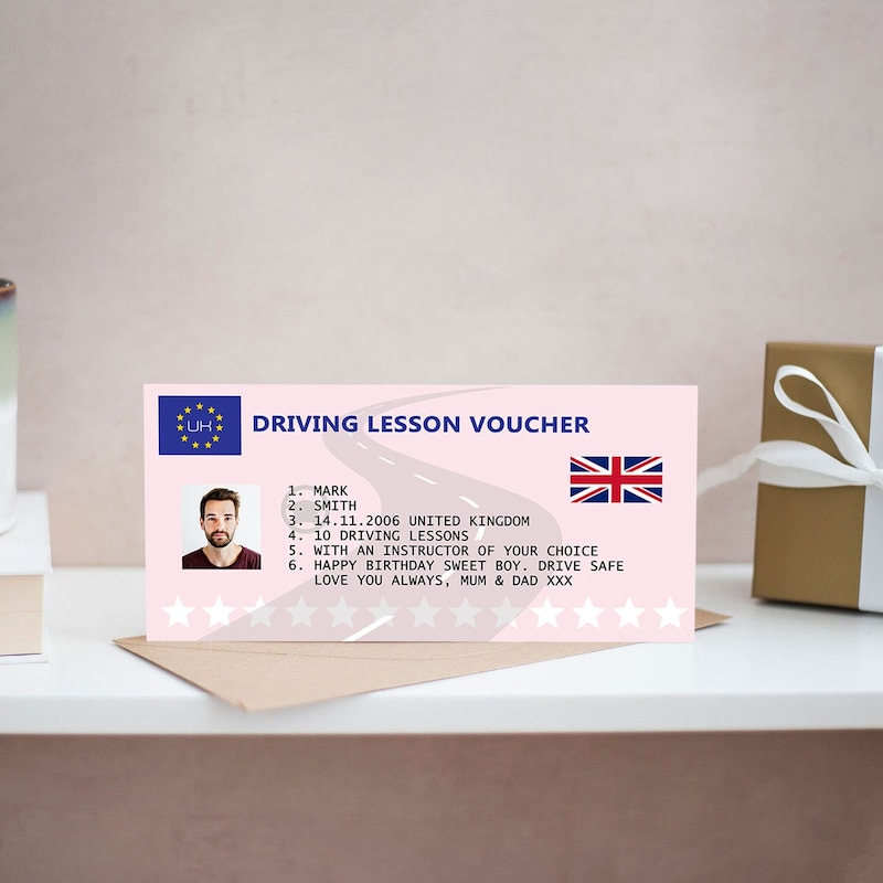 Driving Lesson Voucher - Etsy UK