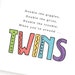 Twin Card, Twin Birthday, Card for Twin, Double Trouble, Birthday Card ...