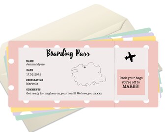 Personalised Boarding Pass Surprise Trip Reveal Gift Faux Fake - Etsy UK