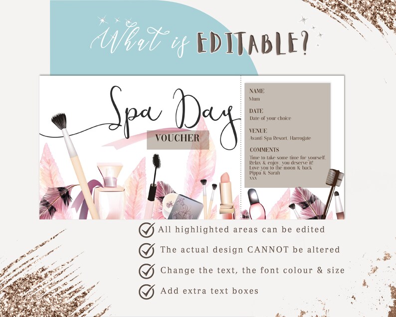 PRINTABLE Spa Day Voucher Spa Session Gift Voucher - Etsy
