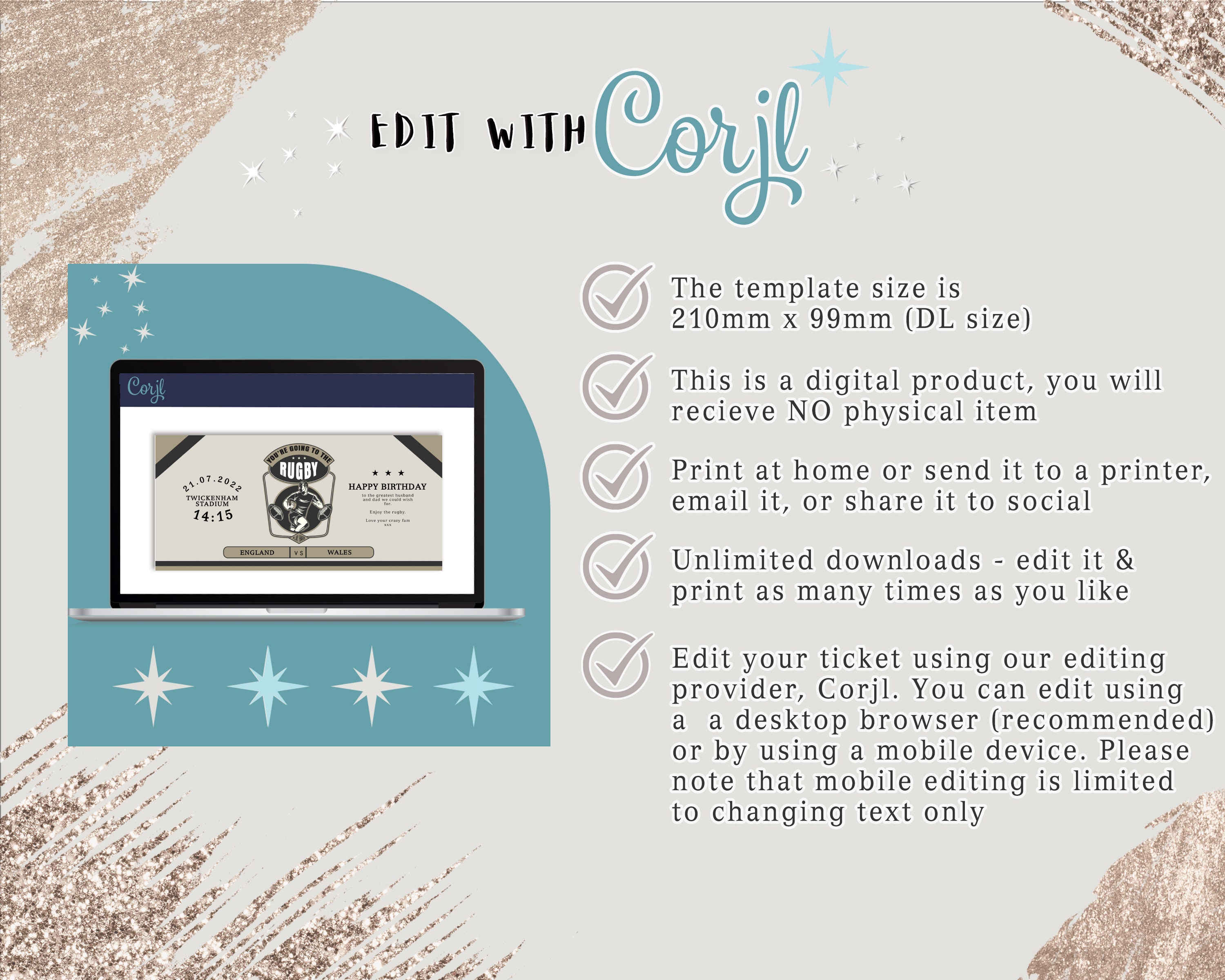 Rugby Ticket Rugby Union Rugby League Tri Nations World - Etsy