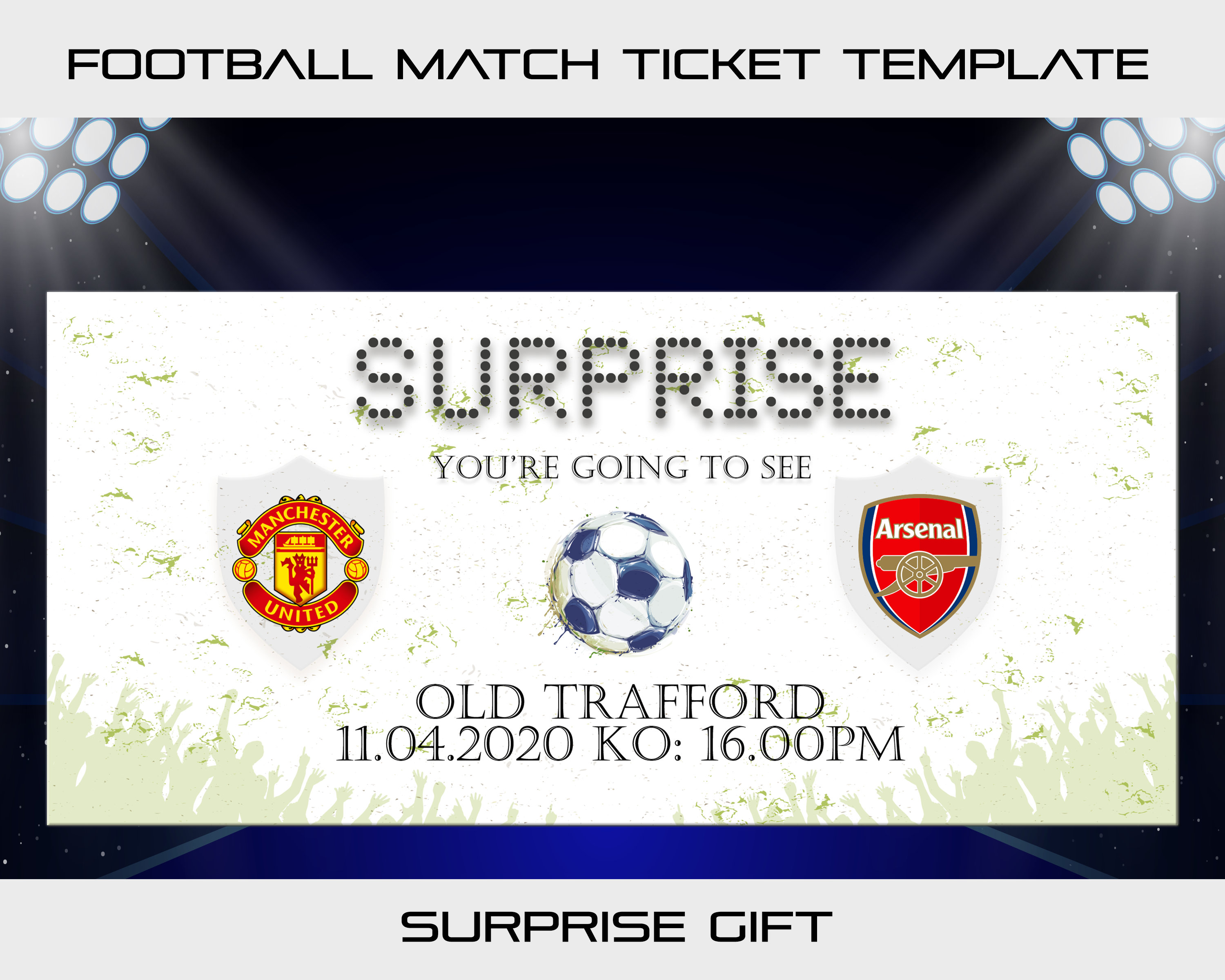 Surprise Gift Football ticket Football match Fake tickets | Etsy