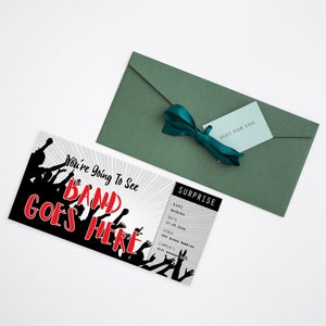 Concert Ticket, SURPRISE Gift, Ticket Template, Rock Concert, Band ...