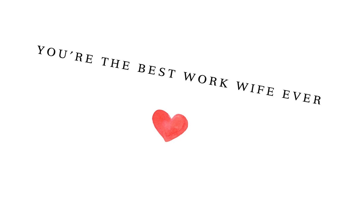Work Wife Card for Coworker Work Wifey Card for Colleague - Etsy