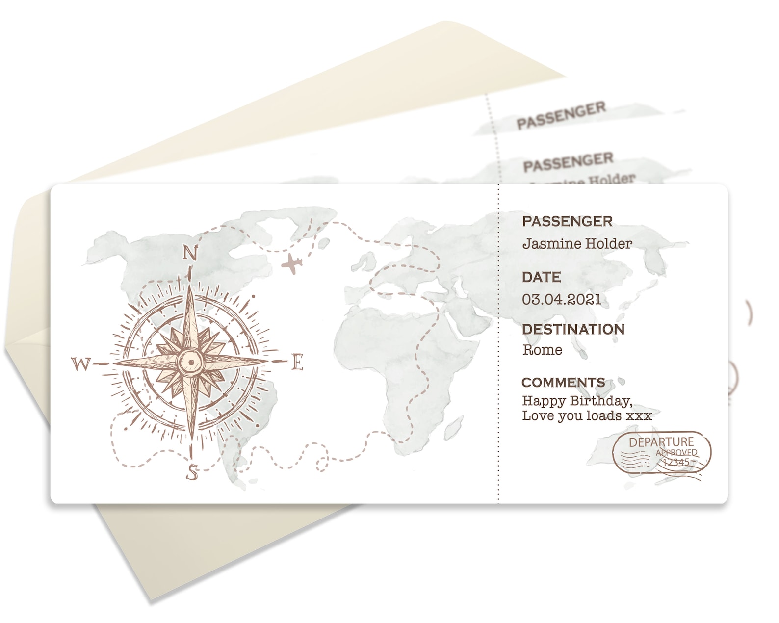 Biglietto aereo stampabile Regalo a sorpresa Biglietto | Etsy