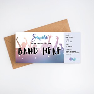 Dance Music, Gig Ticket, Concert Ticket, SURPRISE Gift, Ticket Template ...
