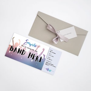 Dance Music, Gig Ticket, Concert Ticket, SURPRISE Gift, Ticket Template ...