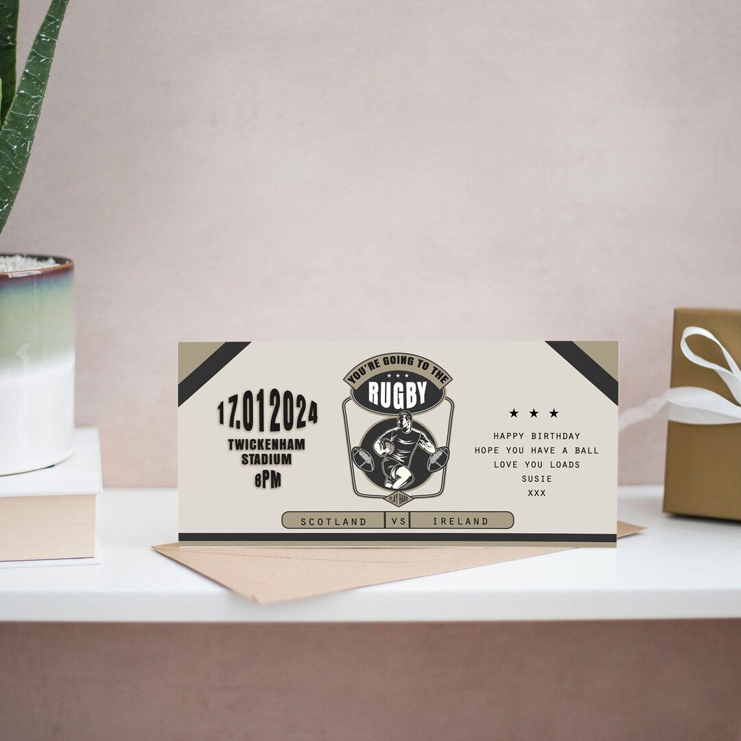 Ticket Template, Rugby Ticket, Rugby Union, Rugby League, Tri Nations ...