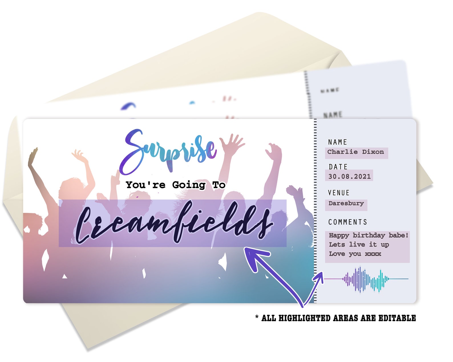 Dance Music Gig Ticket Concert Ticket SURPRISE Gift Ticket - Etsy