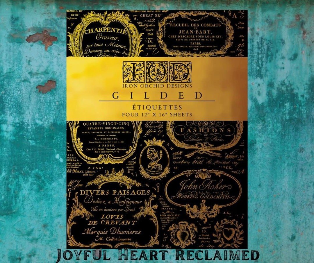 Etiquettes IOD Gilded Foil Transfer 12X16 Pad - Etsy