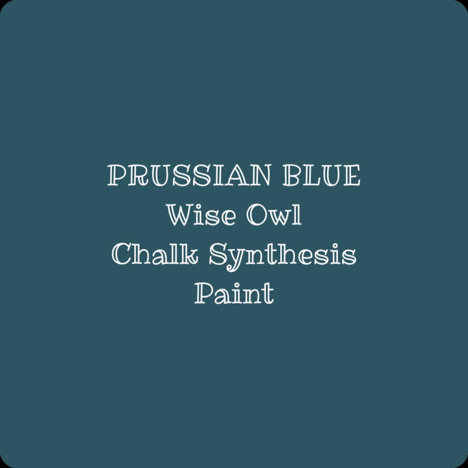 PRUSSIAN BLUE Wise Owl Chalk Synthesis Paint Turquoise Teal - Etsy