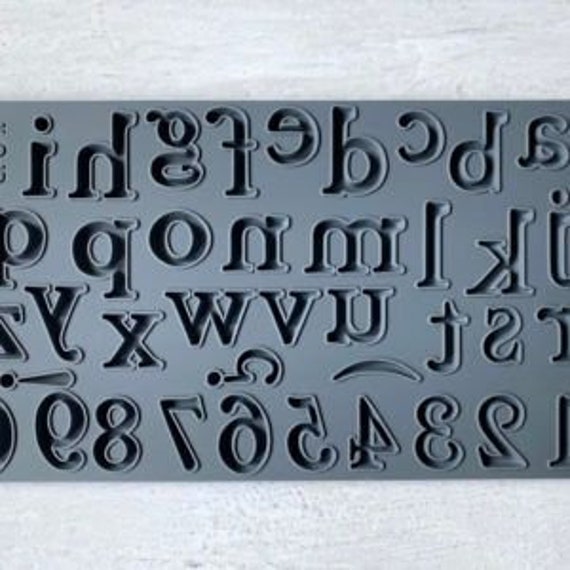 IOD Harper Font Alphabet 610 Decor Mould Iron Orchid Designs | Etsy
