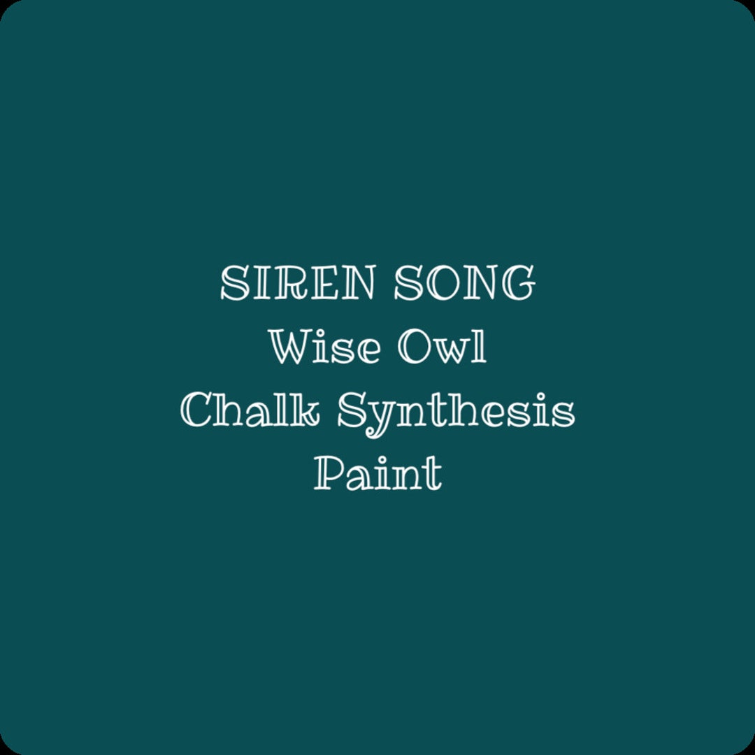 SIREN SONG Wise Owl Chalk Synthesis Paint Teal Blue - Etsy