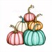 Pumpkin Clipart Set: Halloween, Fall, Thanksgiving (digital Download, 6 ...