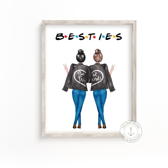 Printable Digital Download Personalized Besties Best Friends - Etsy