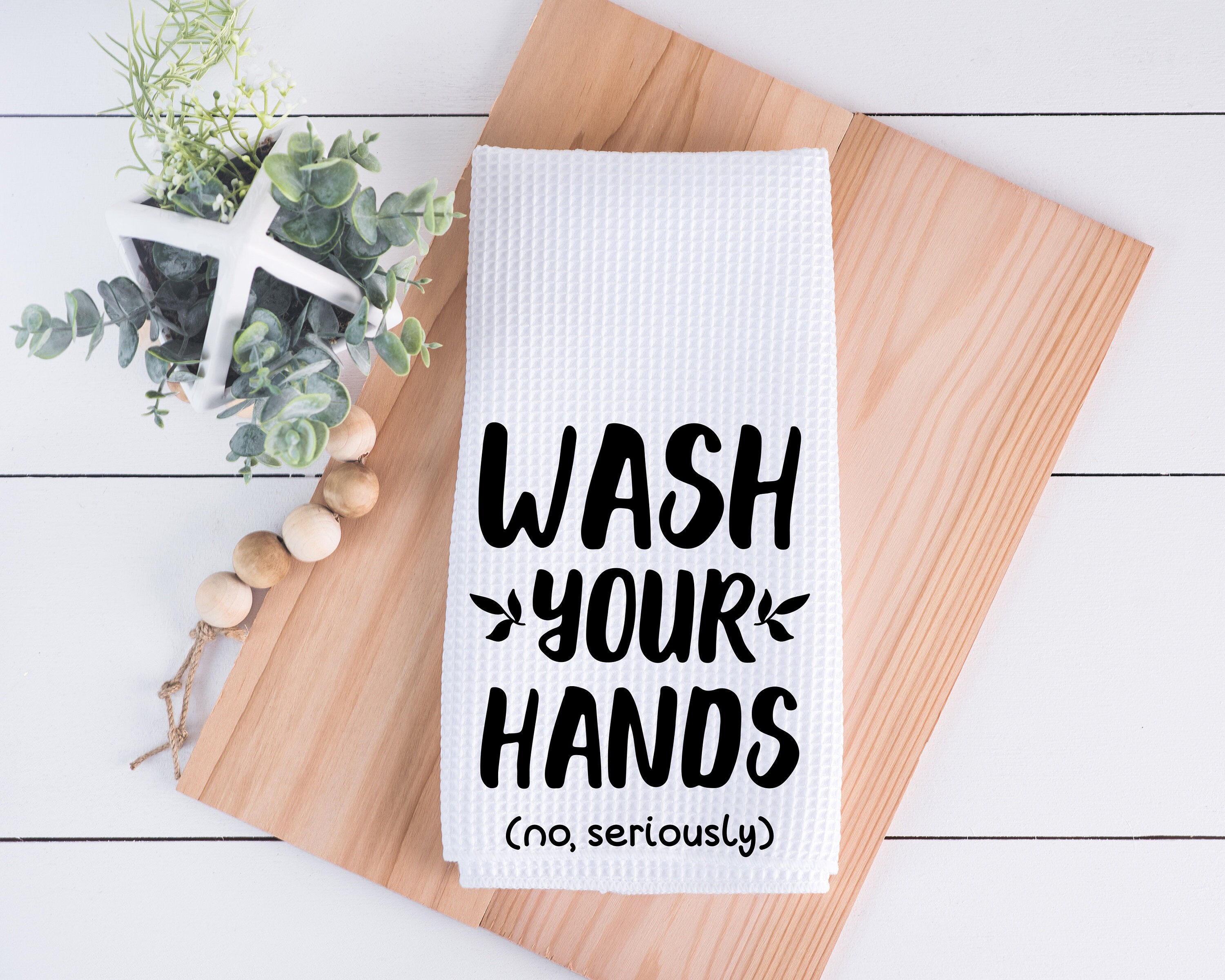 Wash Your Hands Bathroom Hand Towel Funny Bathroom Towel | Etsy