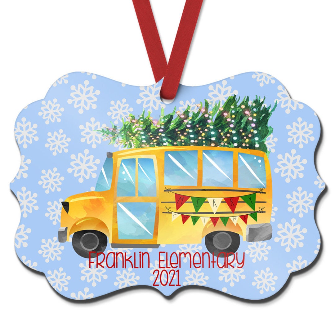 Personalized School Bus Driver & Teacher Ornament, Gift for Back to ...