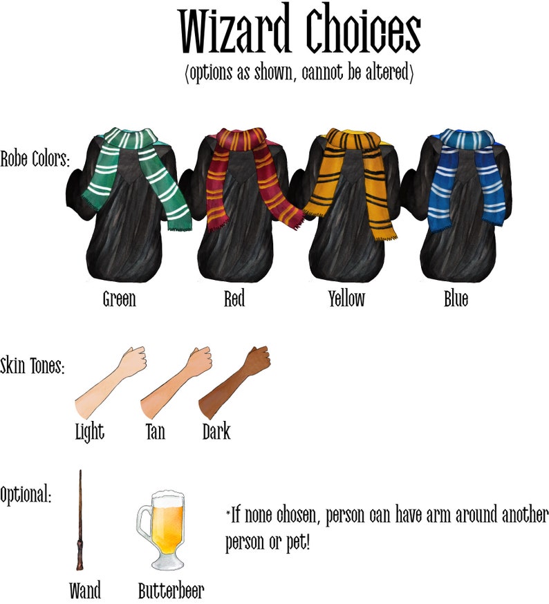 Personalized Wizard Girls Besties Best Friends Digital | Etsy