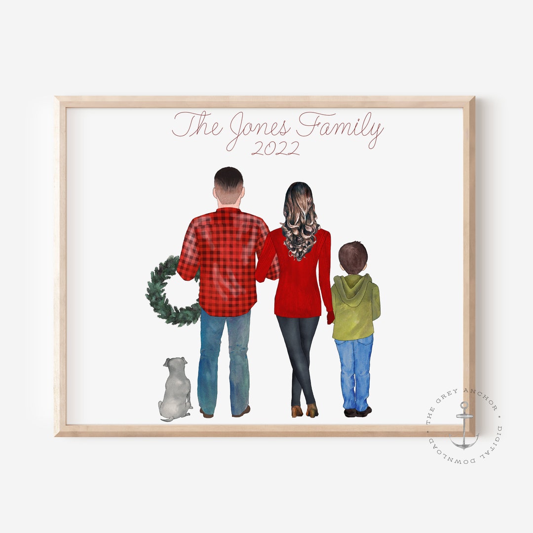Personalized Family Portrait Digital Download Custom - Etsy