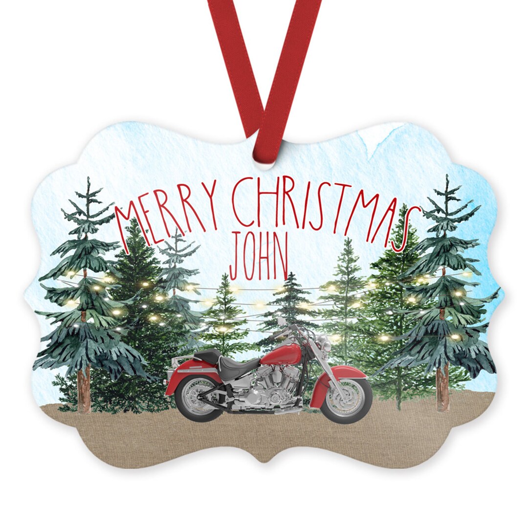 Personalized Christmas Ornament Gift for Motorcycle Rider, Custom ...