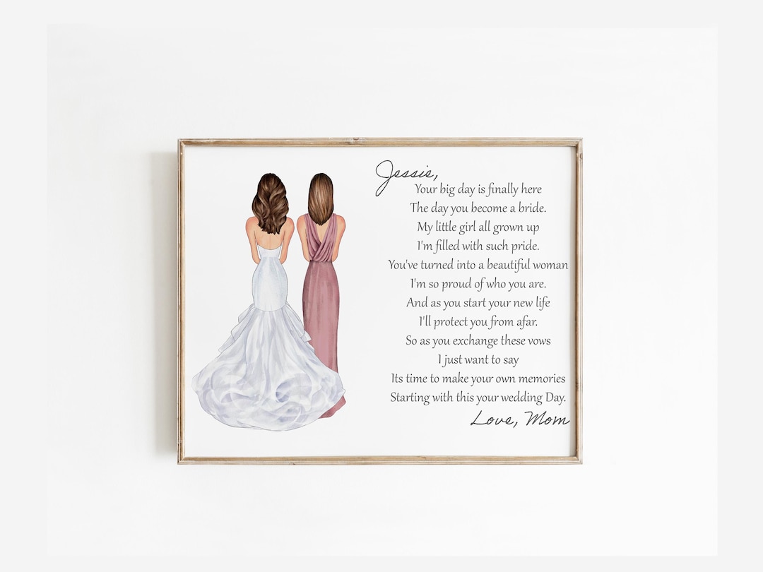 Mother of the Bride Family Wedding Illustration, Digital Download - Etsy