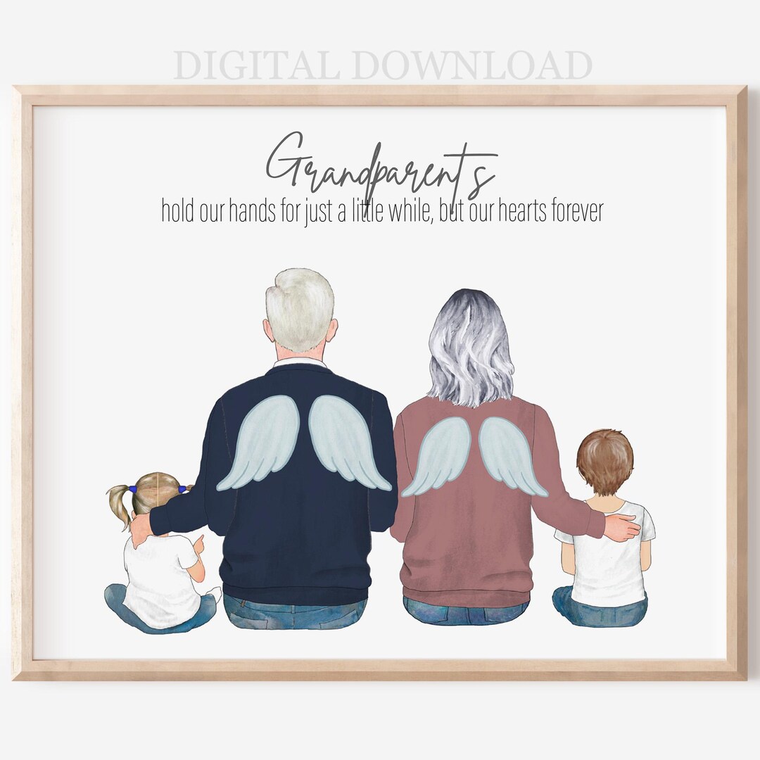 Personalized Grandparents Memorial Gift With Grandchildren ...