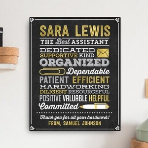 Administrative Assistant Wall Art Office Decor Staff Appreciation Gift ...