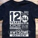 12th Birthday Shirt Boy 12 Years of Being Awesome Birthday Countdown ...